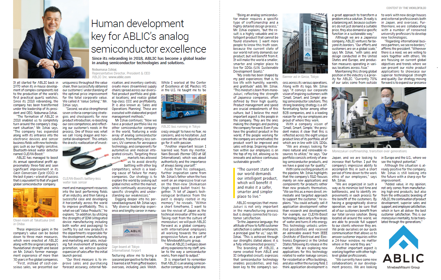 Newsweek covers Nobumasa Ishiai, President & CEO of ABLIC – ABLIC Inc.