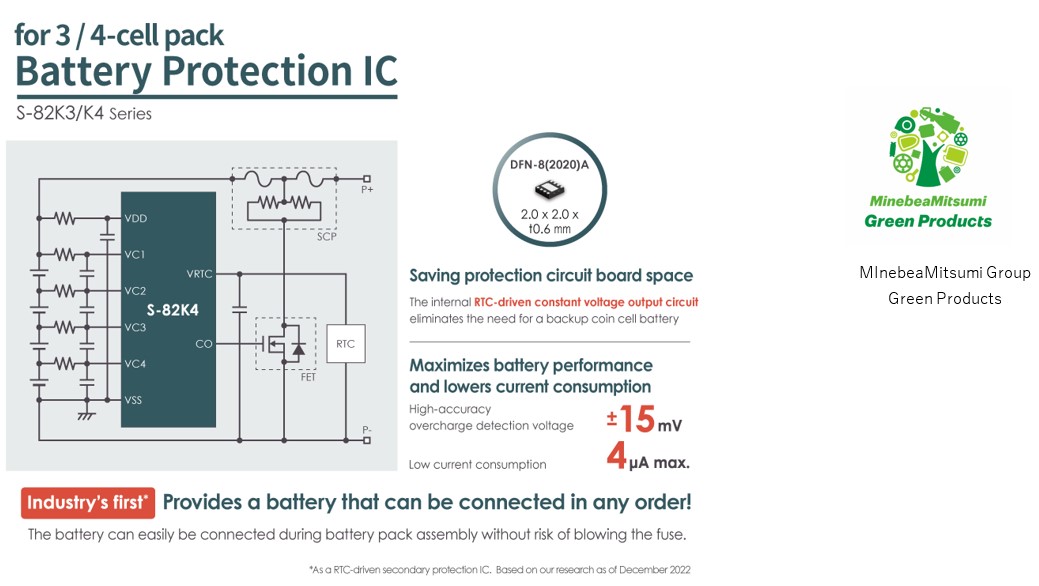 ABLIC Launched the S-82K3/K4 Series of 3-serial to 4-serial Cell ...